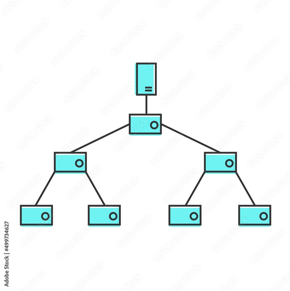 cloud computing diagram, topology tree, network topology Stock ...