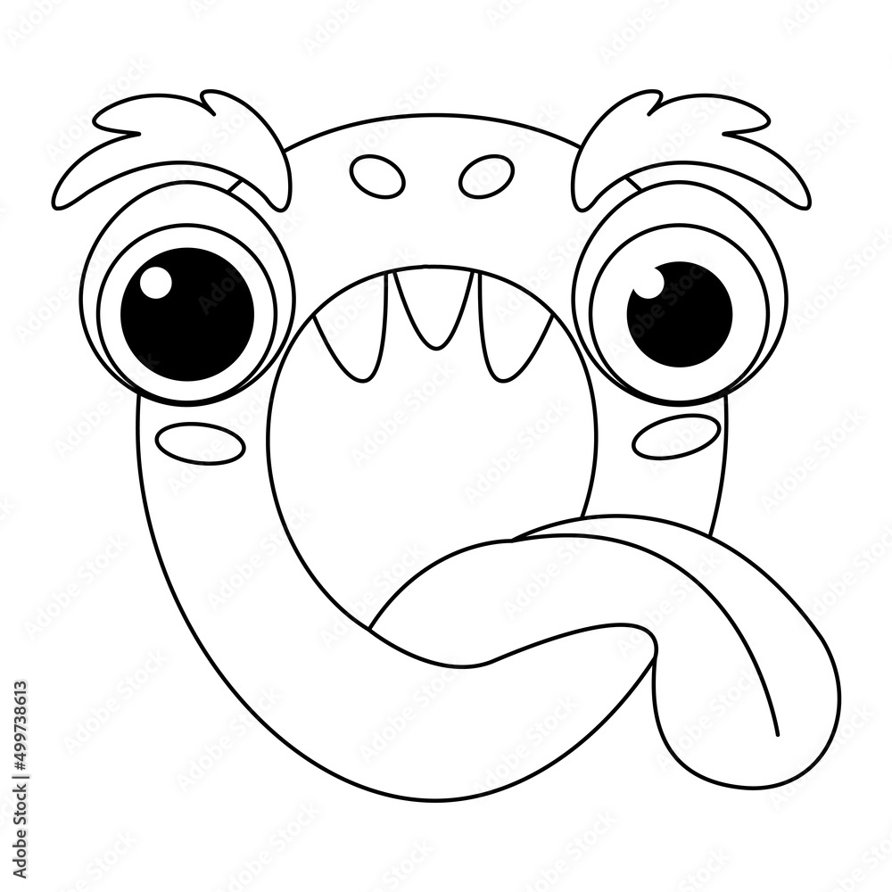 Monster alphabet coloring page book. Coloring page english alphabet for ...