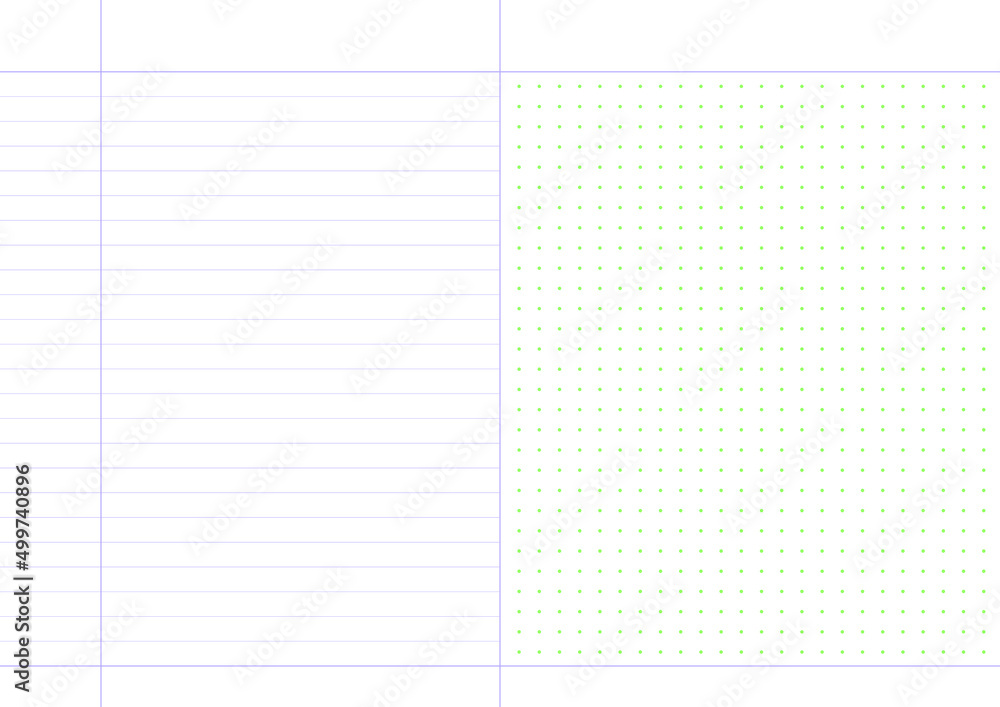 Document template illustration of dot and line grid combination. Use ...