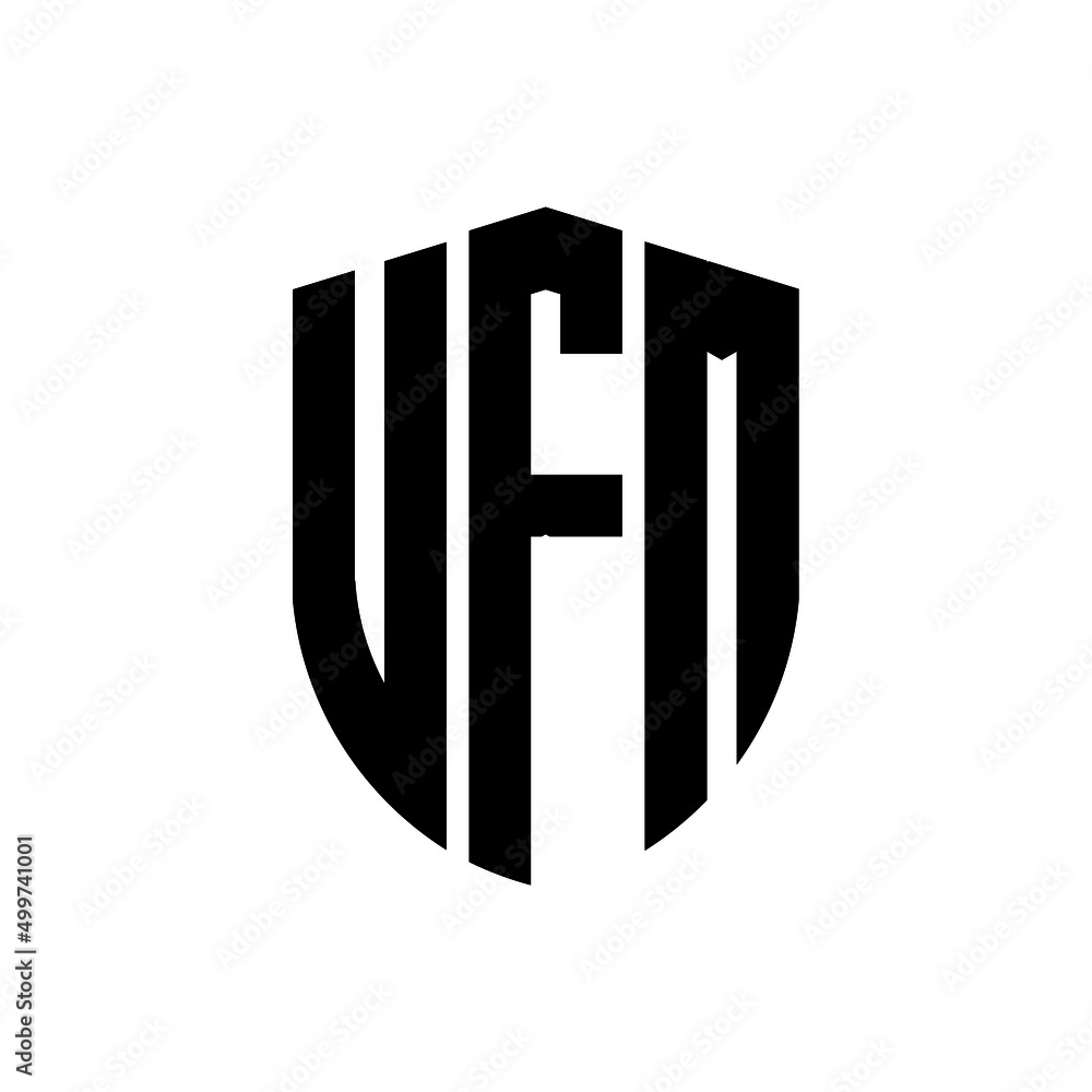 VFM letter logo design. VFM modern letter logo with black background ...