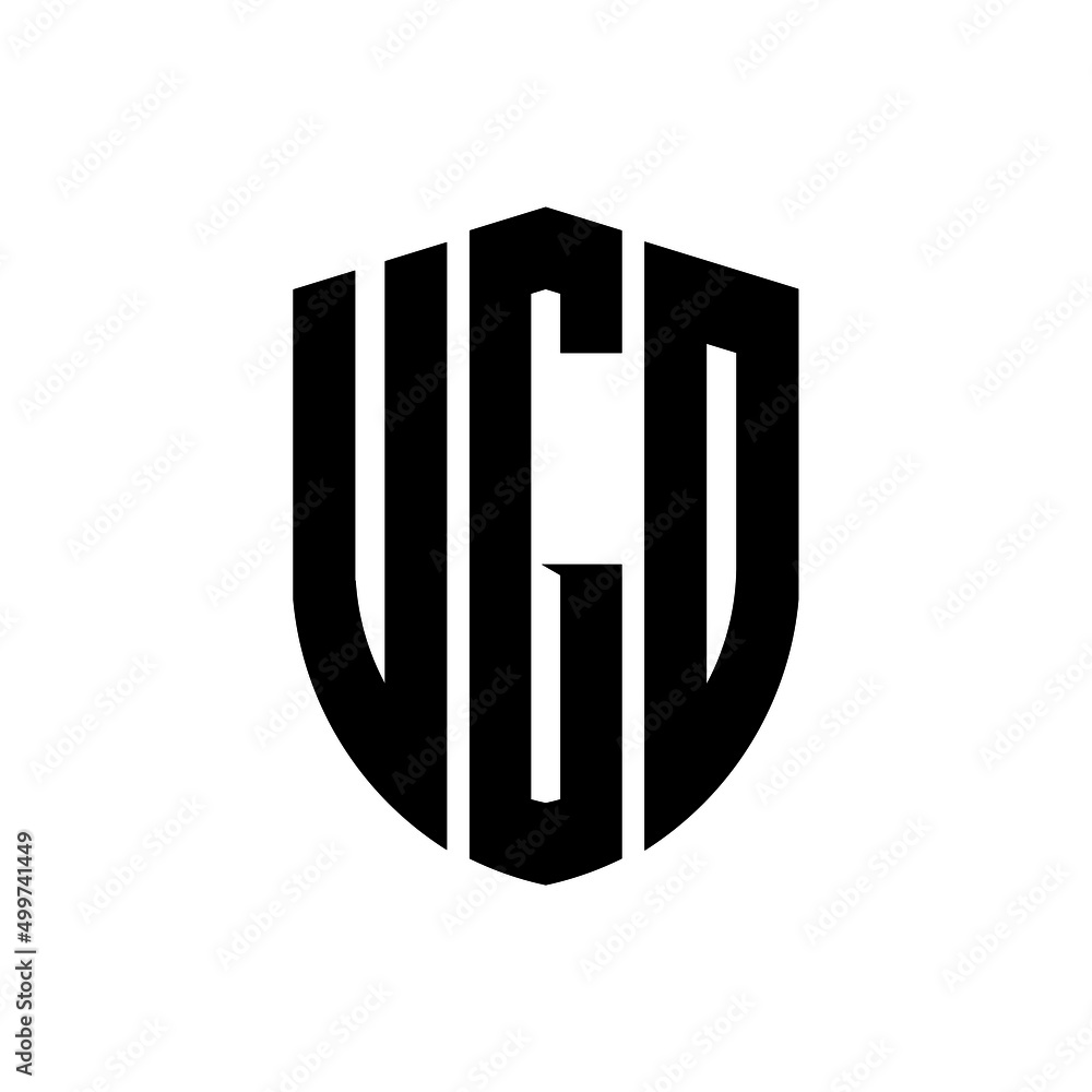 Vecteur Stock VGO letter logo design. VGO modern letter logo with black ...