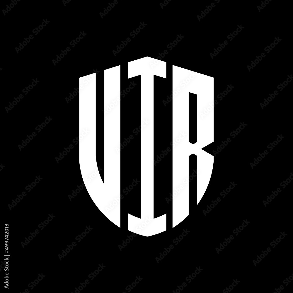 VIR letter logo design. VIR modern letter logo with black background ...