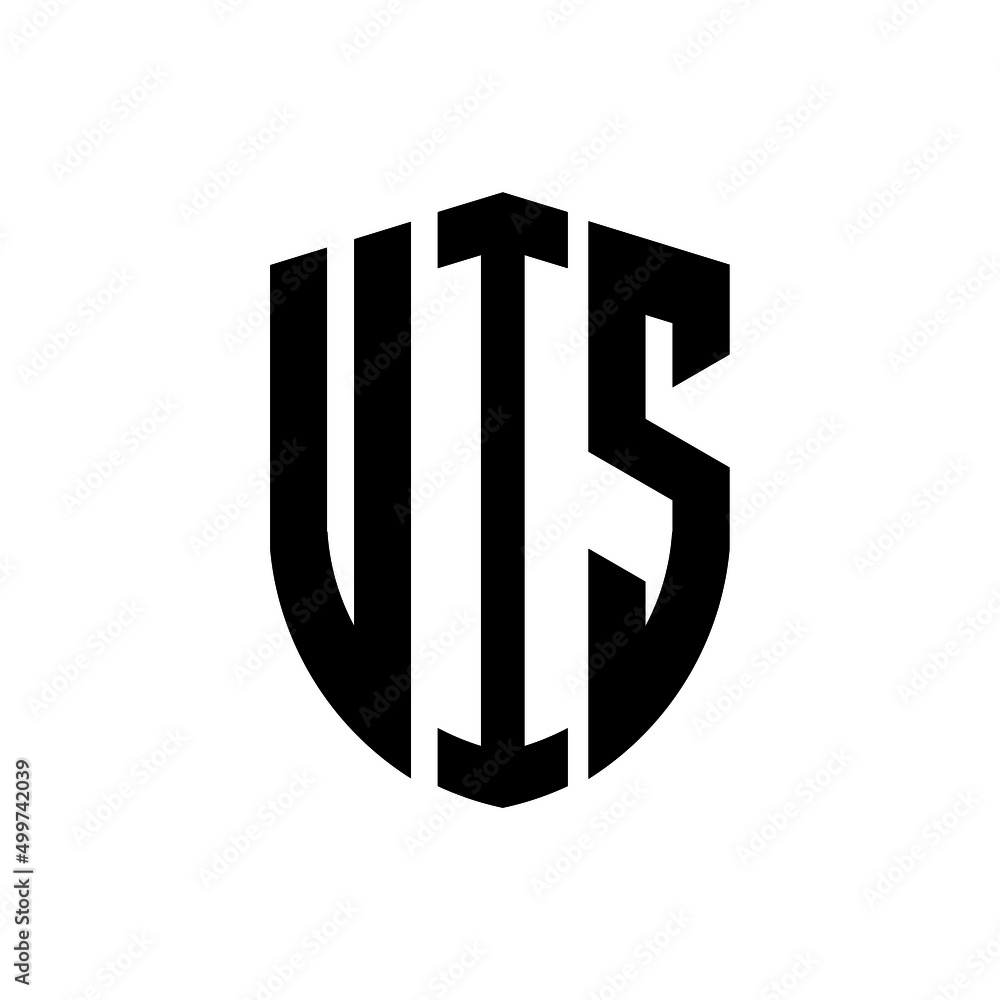 VIS letter logo design. VIS modern letter logo with black background ...