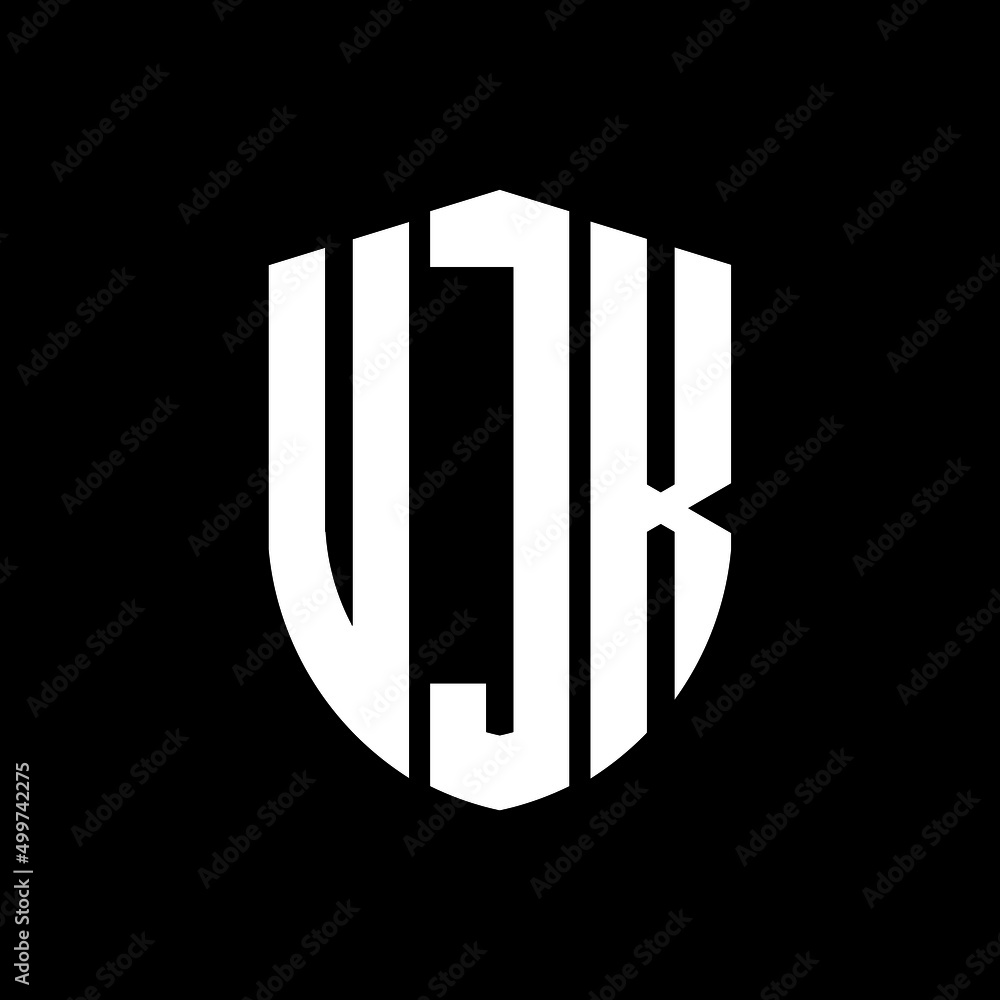VJK letter logo design. VJK modern letter logo with black background ...