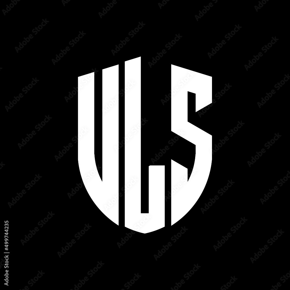 VLS letter logo design. VLS modern letter logo with black background ...