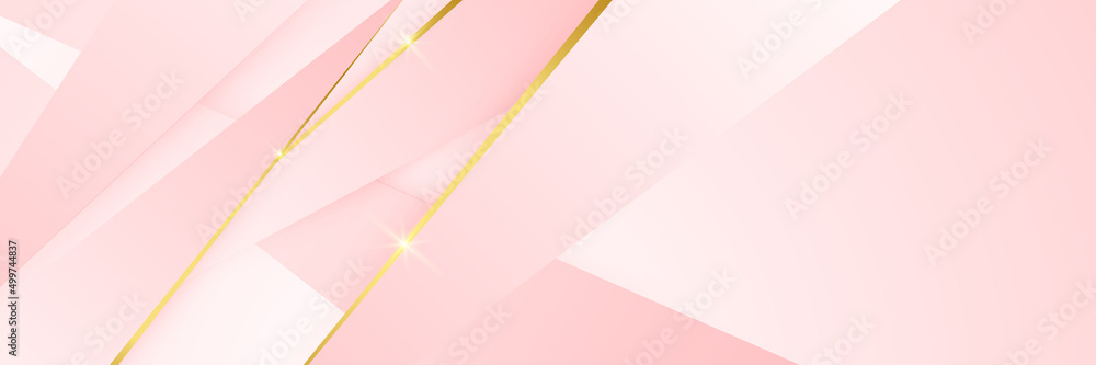 Modern light pink and gold abstract background. Abstract geometric ...
