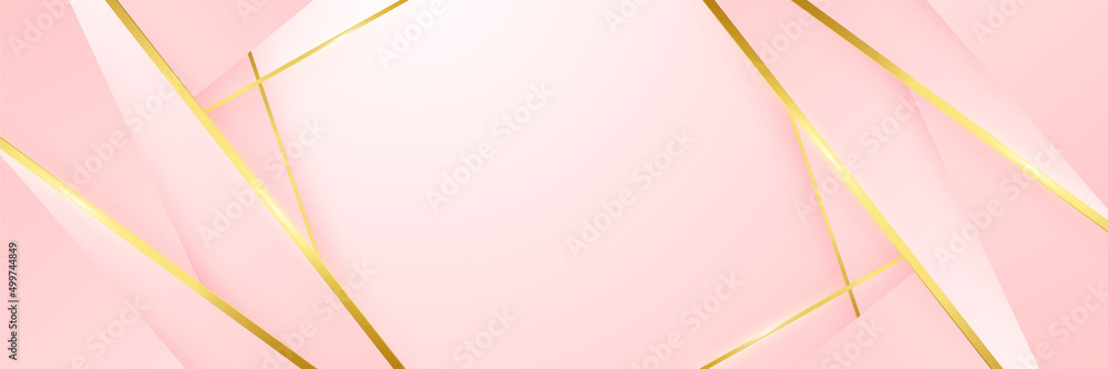 Modern light pink and gold abstract background. Abstract geometric ...