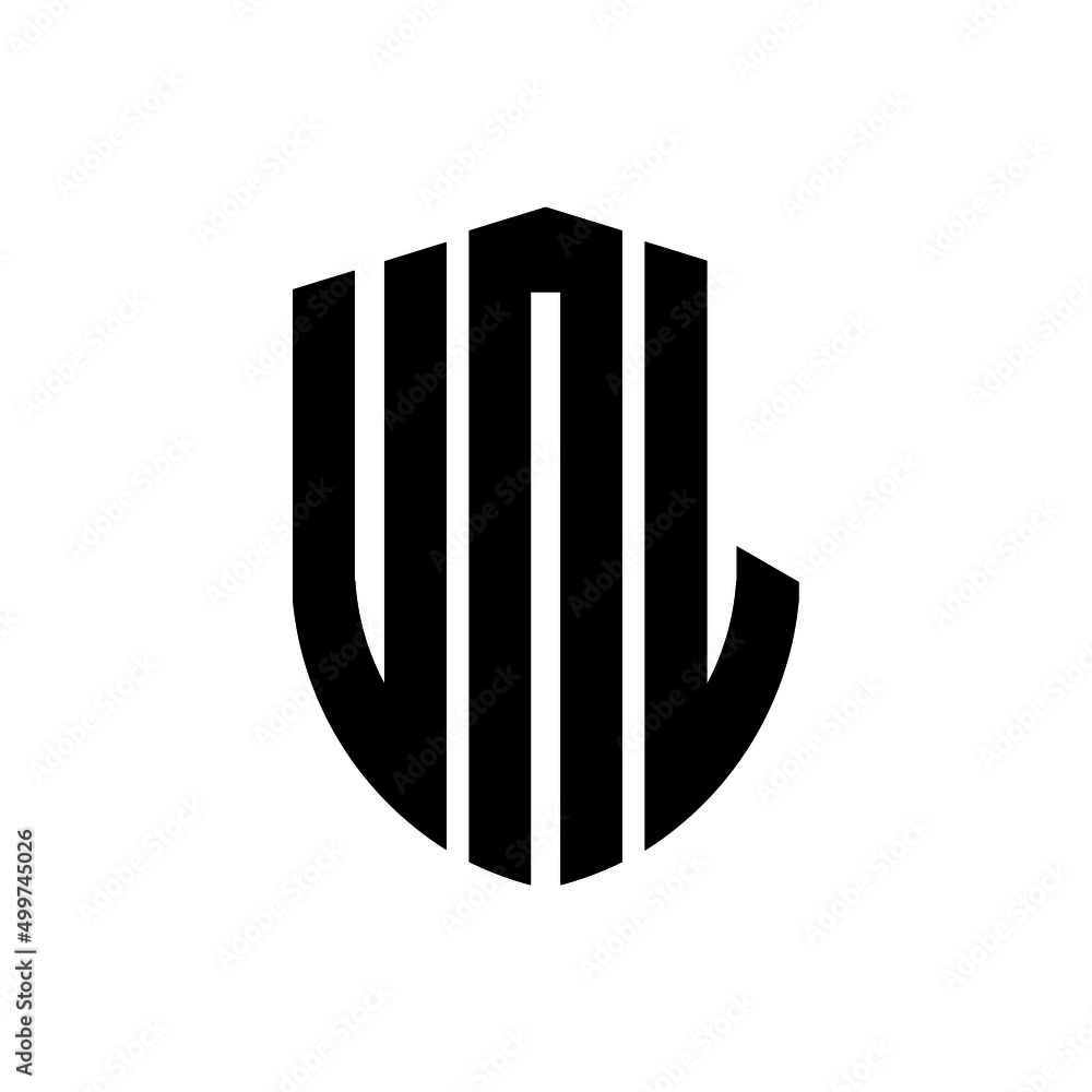 VNL letter logo design. VNL modern letter logo with black background ...