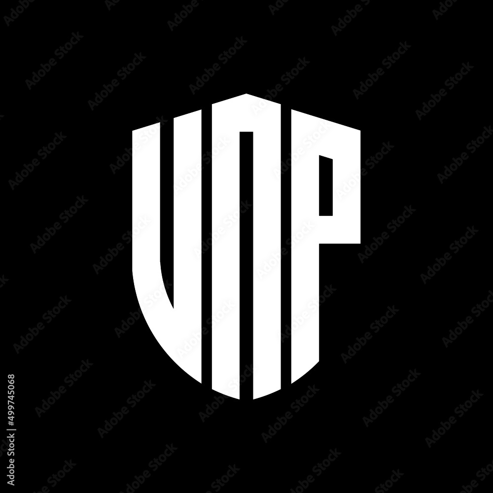 VNP letter logo design. VNP modern letter logo with black background ...