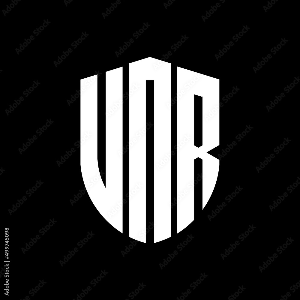 VNR letter logo design. VNR modern letter logo with black background ...