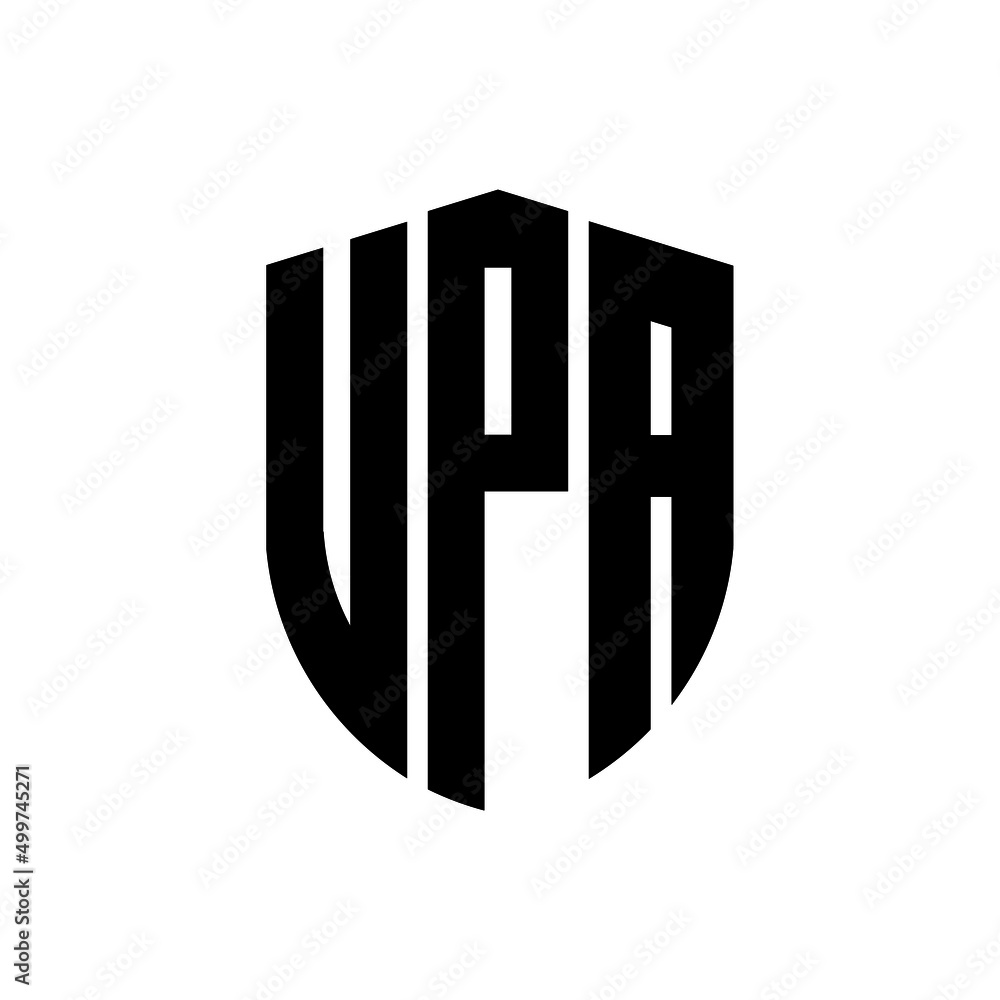 VPA letter logo design. VPA modern letter logo with black background ...