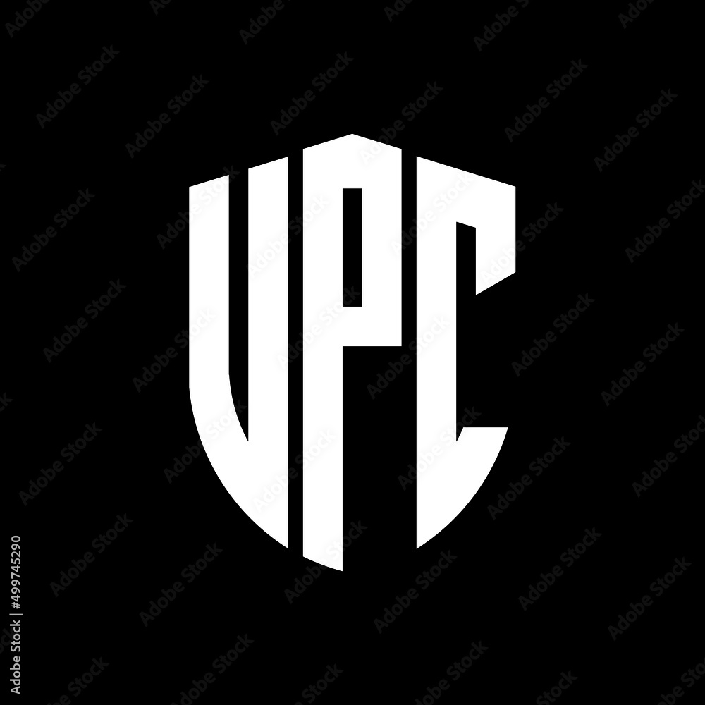 VPC letter logo design. VPC modern letter logo with black background ...