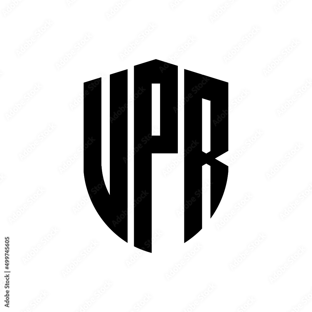 VPR letter logo design. VPR modern letter logo with black background ...