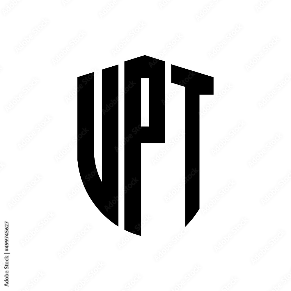 VPT letter logo design. VPT modern letter logo with black background ...