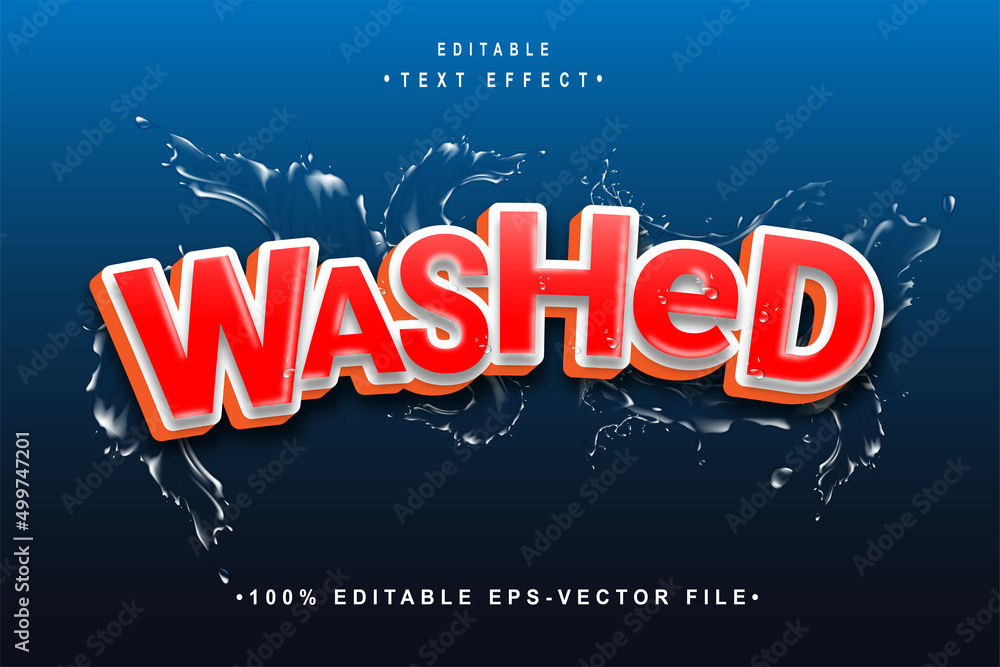 editable Modern 3d editable washed text effect.Eps vector file text ...