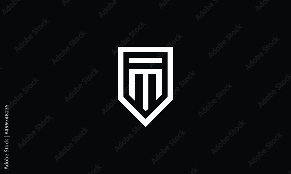 MT Logo Design Template Vector Graphic Branding Element. Stock Vector ...