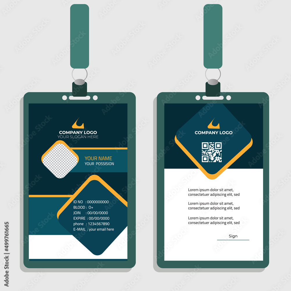 id card design vector Stock Vector | Adobe Stock