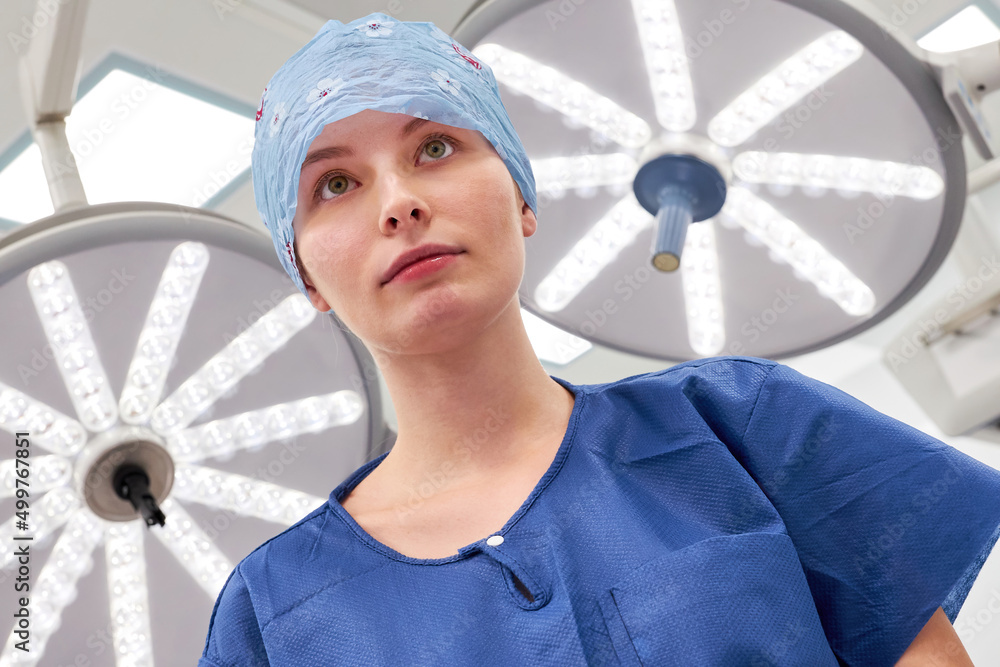 Surgical nurse in training or doctor on internship Stock Photo | Adobe ...