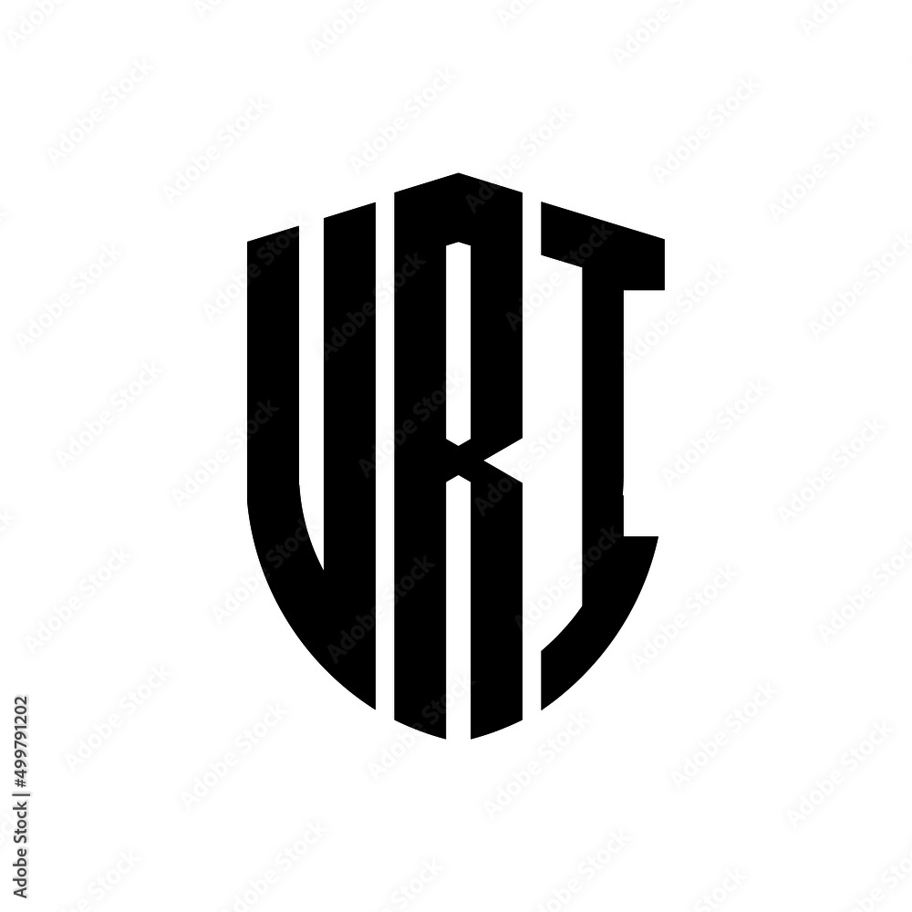 WRI letter logo design. WRI modern letter logo with black background ...
