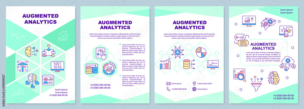 Augmented analytics mint brochure template. Automated analysis process ...