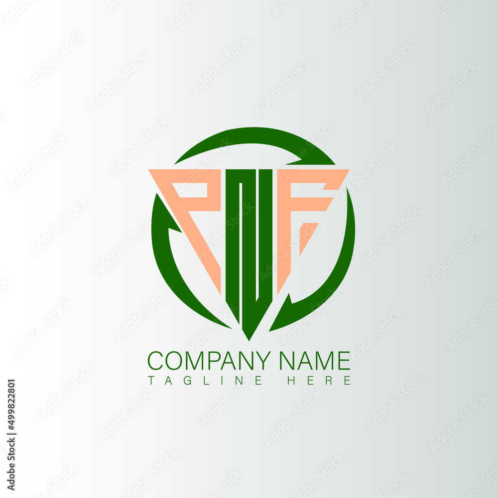 PNF letter logo design on white background.PNF creative initials letter ...