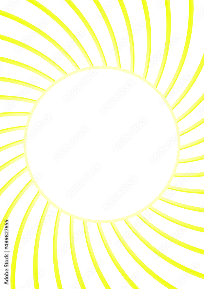 Abstract vector sun frame border template isolated on white background ...