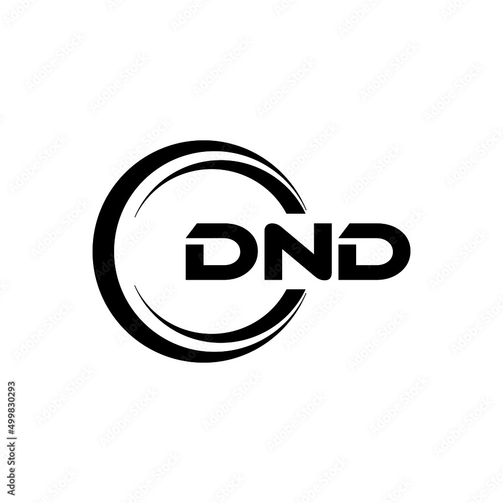 DND letter logo design with white background in illustrator, vector ...