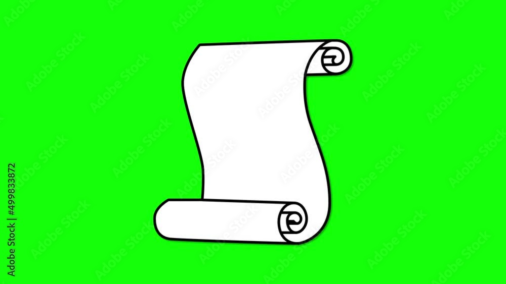 Old rolled book, paper, scroll with text, script, message, law ...