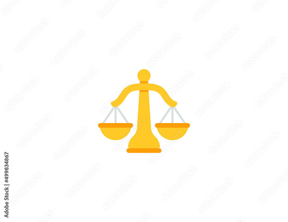 Balance Scale Vector Isolated Emoticon. Balance Scale Icon Stock Vector ...