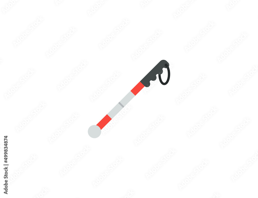 White Cane Vector Isolated Emoticon. White Cane Icon Stock Vector ...
