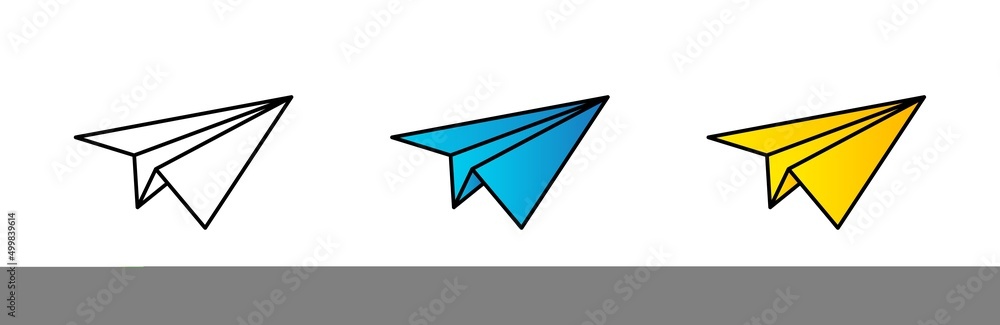 Paper plane set, great design for any purposes. Paper airplanes set ...