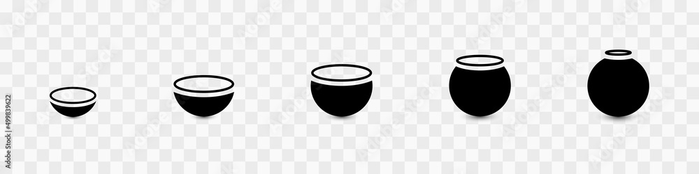 Sphere infographic diagram icon collection. Sphere diagrams icon set on ...