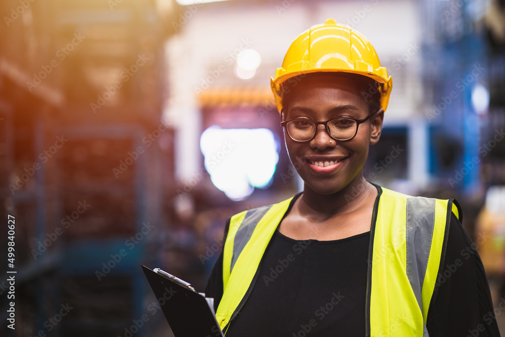 Engineer black women worker, Professional woman afican mechanical ...