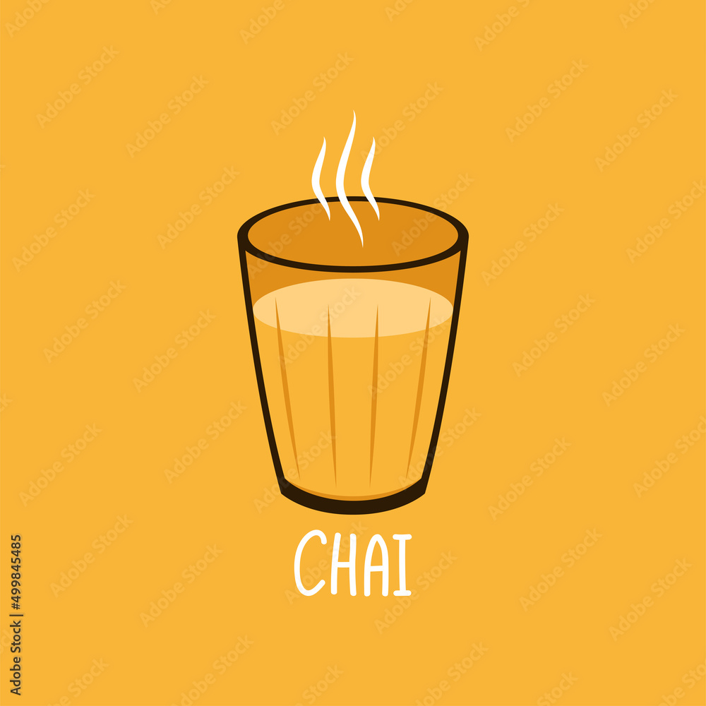 Indian drink vector. Indian chai icon. Chai is Indian drink. Stock ...