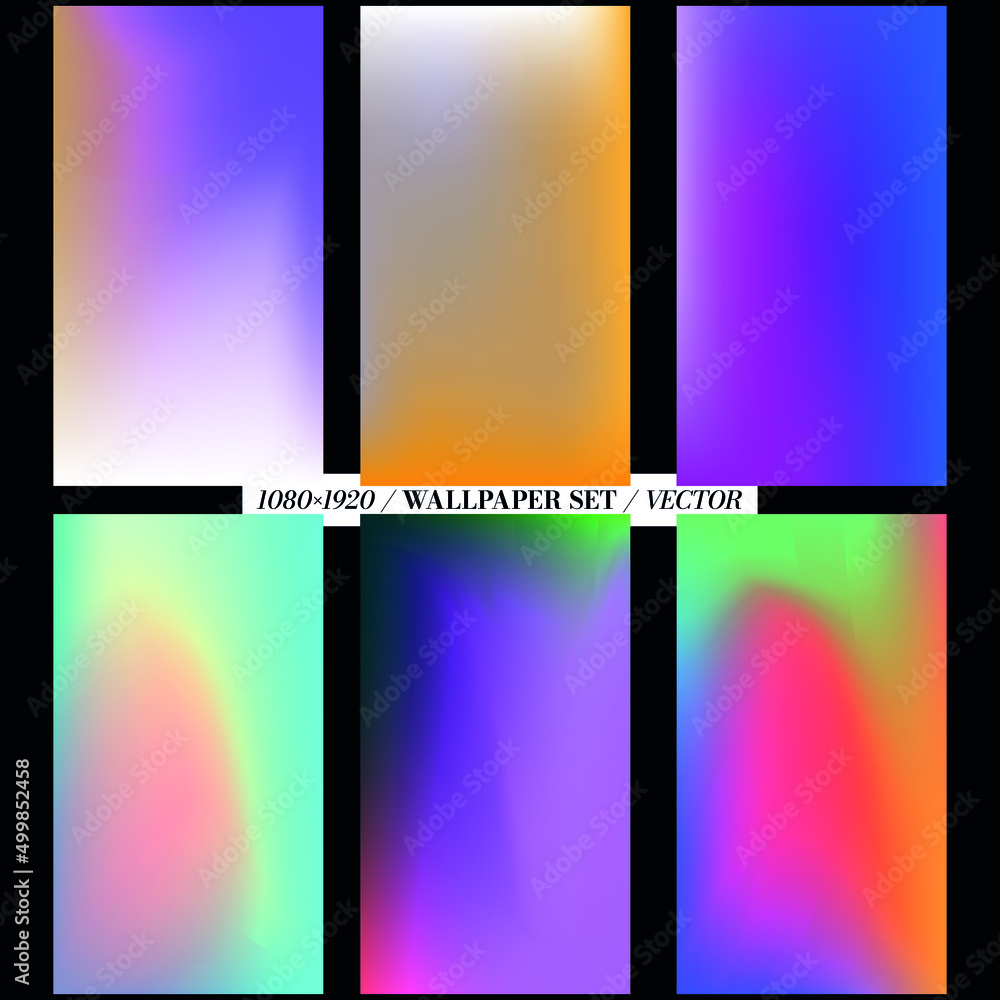 Abstract gradient wallpapers for mobile phone. Vector gradient ...