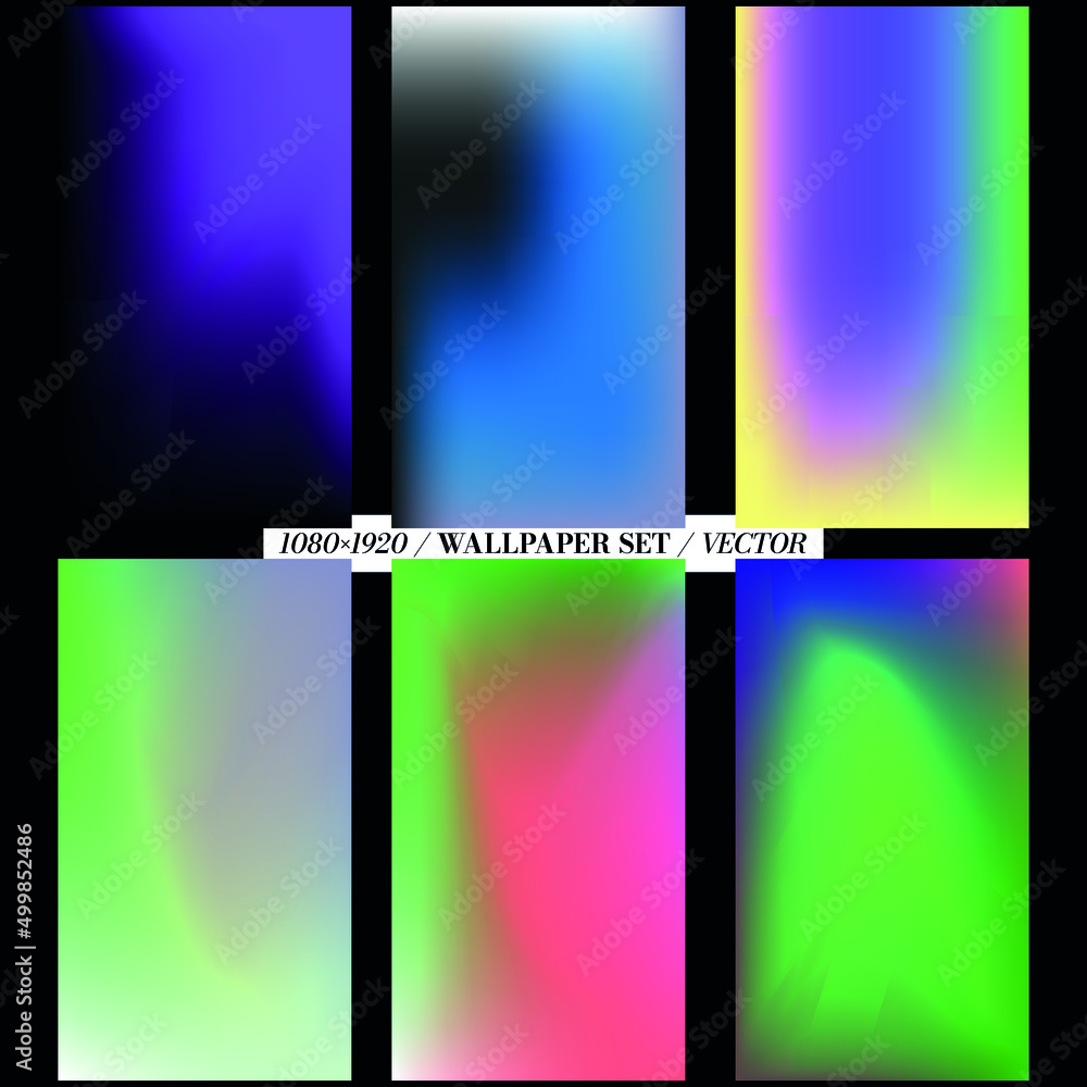 Abstract gradient wallpapers for mobile phone. Vector gradient ...