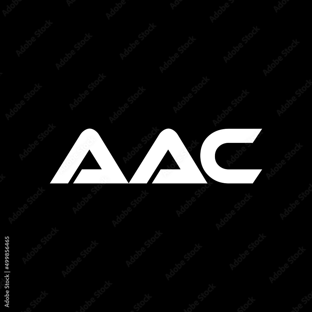 AAC letter logo design with black background in illustrator, vector ...