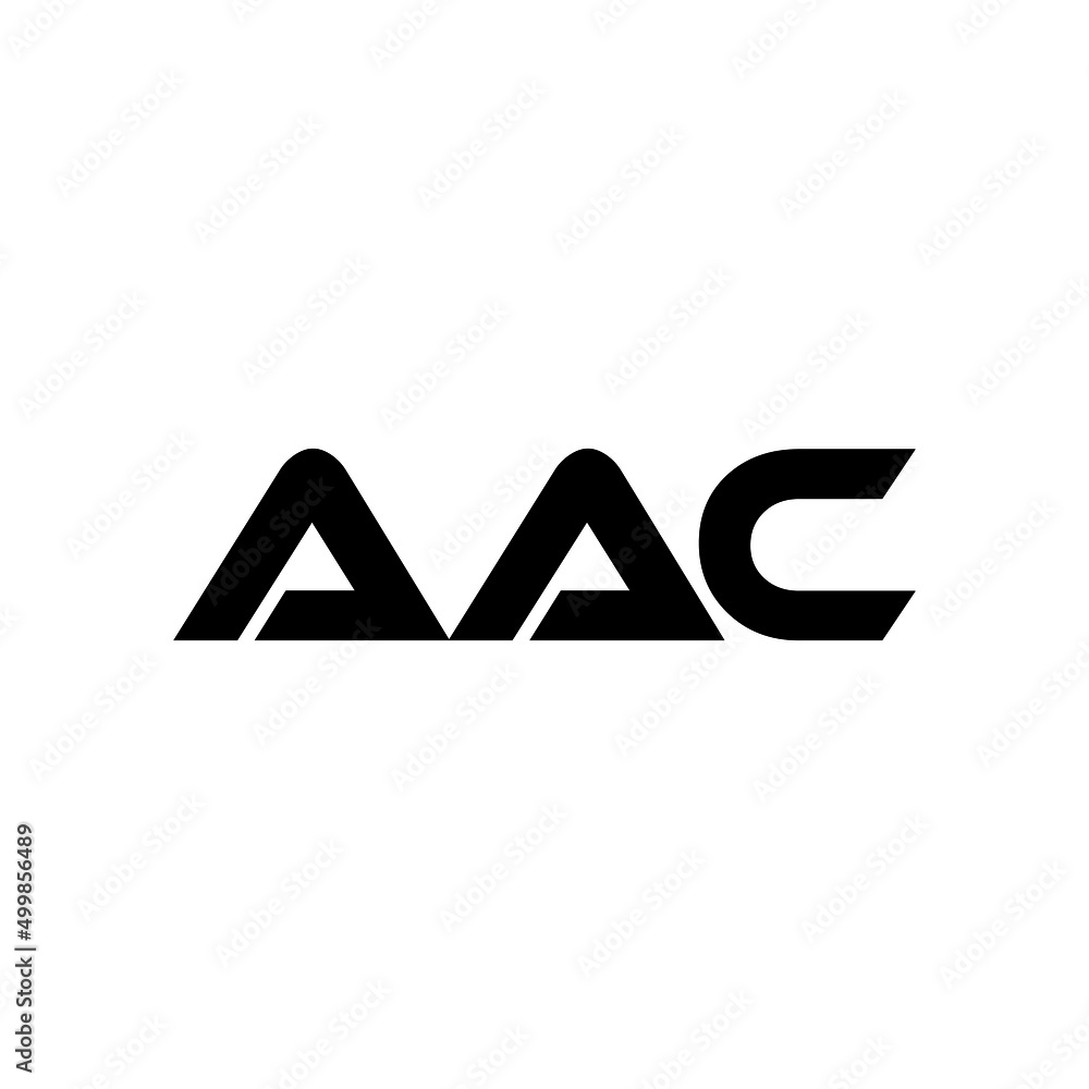 AAC letter logo design with white background in illustrator, vector ...