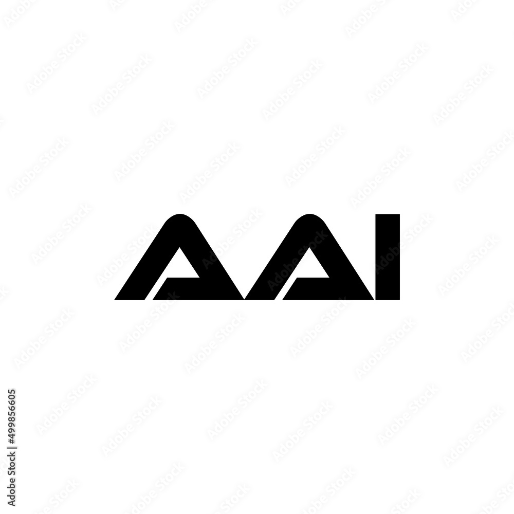 AAI letter logo design with white background in illustrator, vector ...
