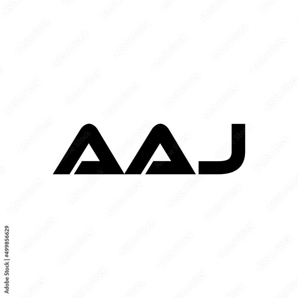 AAJ letter logo design with white background in illustrator, vector ...