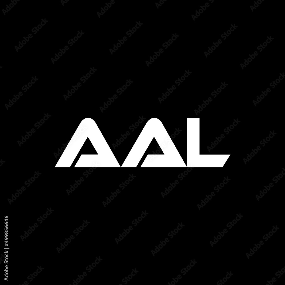 AAL letter logo design with black background in illustrator, vector ...