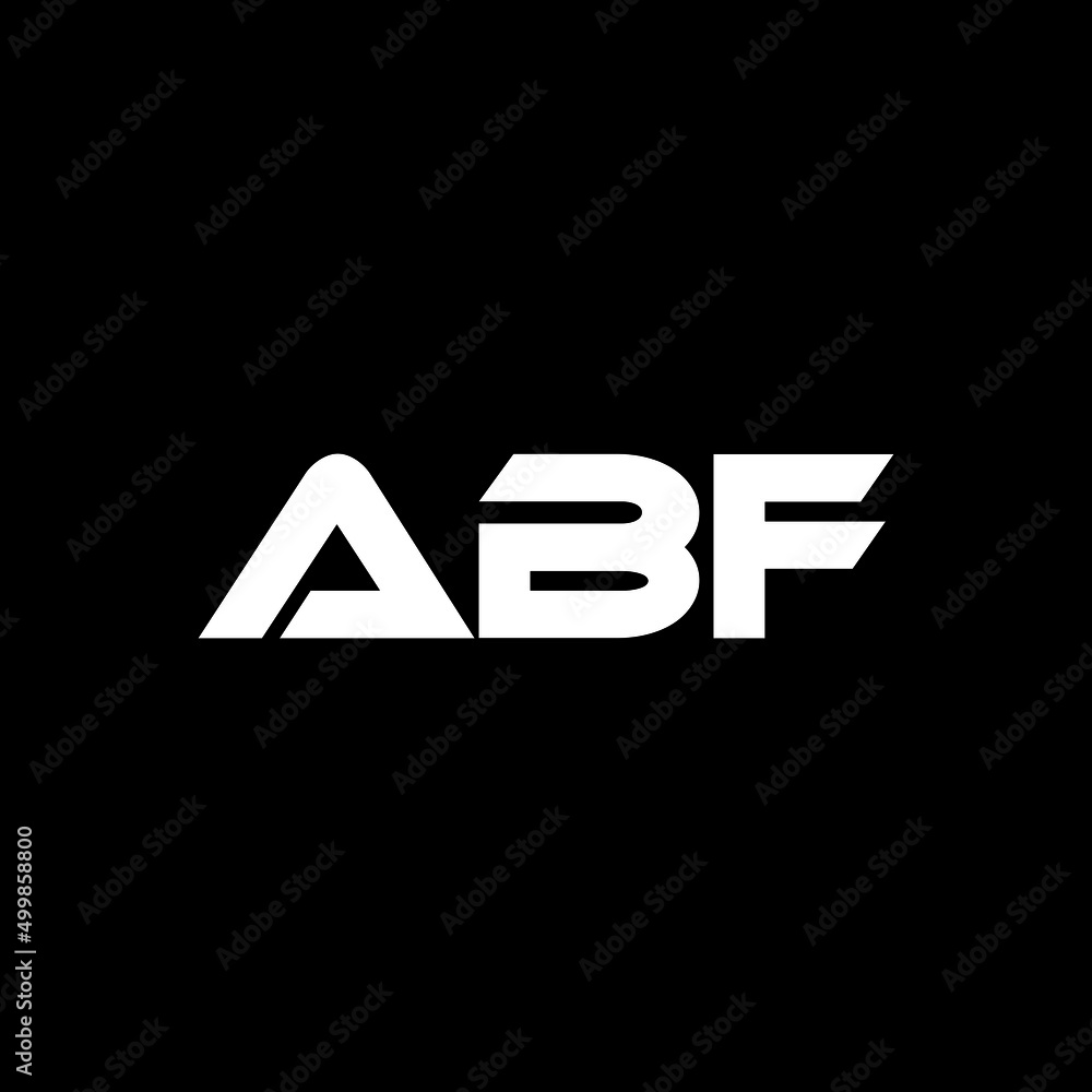 ABF letter logo design with black background in illustrator, vector ...