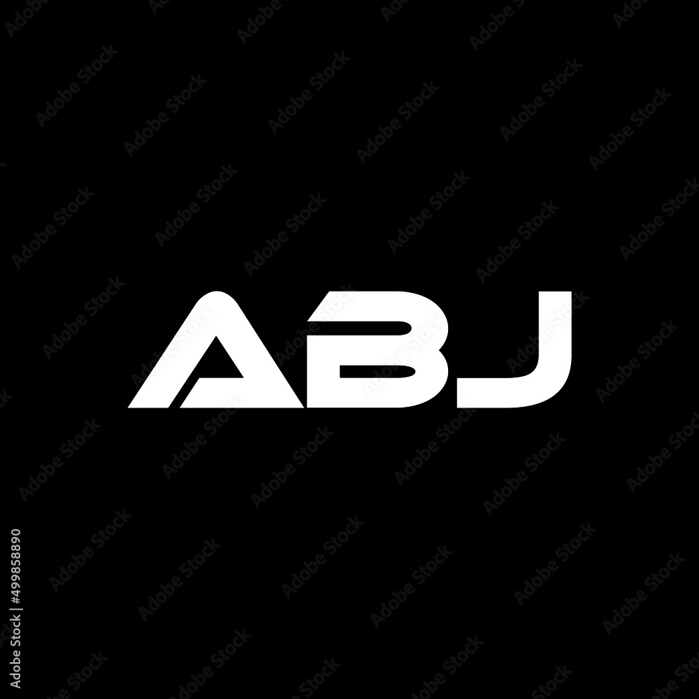ABJ letter logo design with black background in illustrator, vector ...