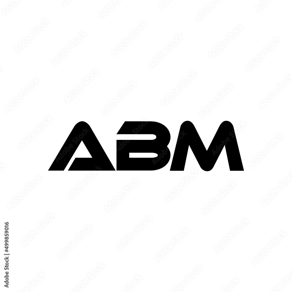 ABM letter logo design with white background in illustrator, vector ...
