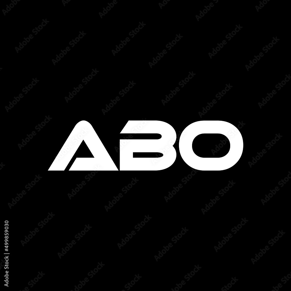 ABO letter logo design with black background in illustrator, vector ...