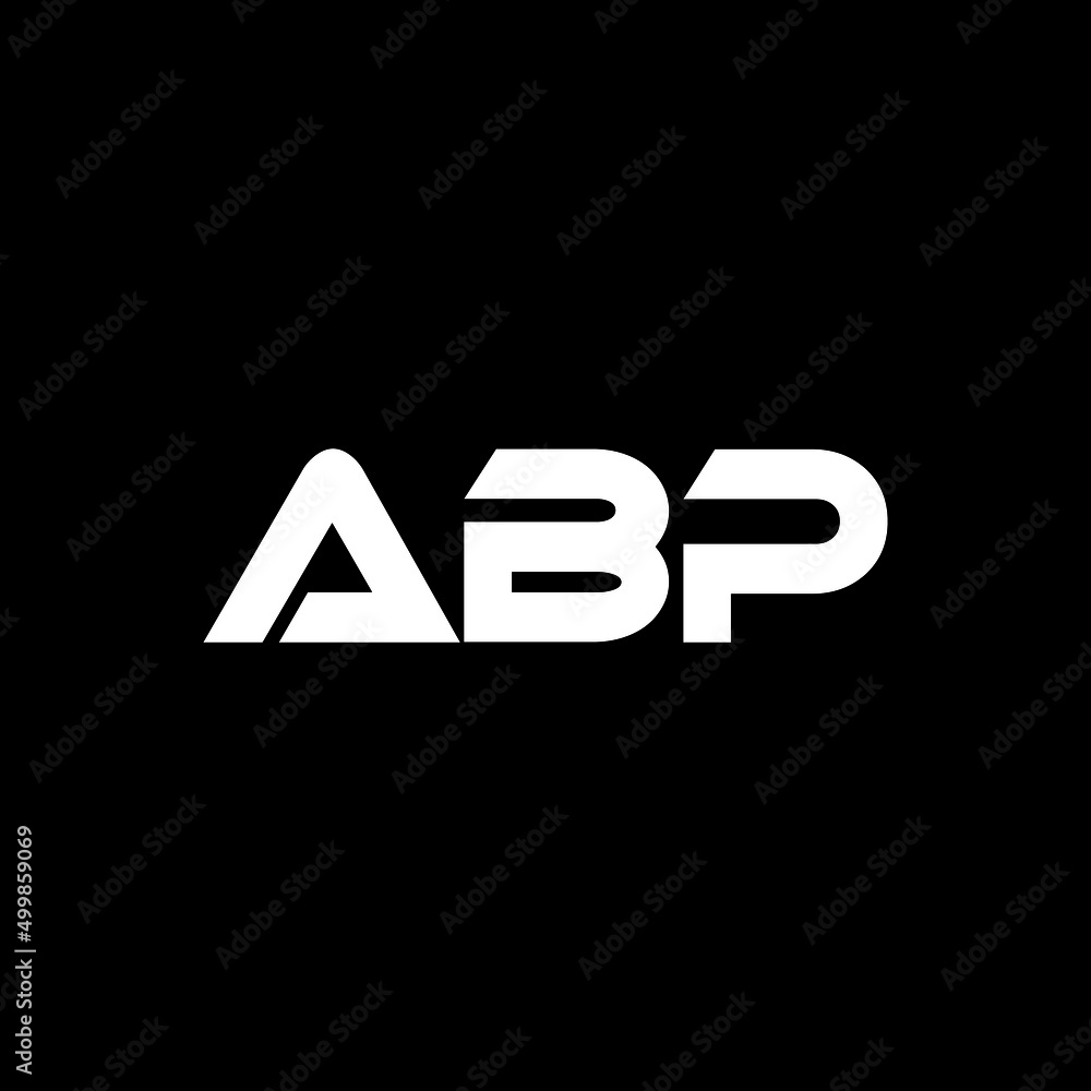 ABP letter logo design with black background in illustrator, vector ...