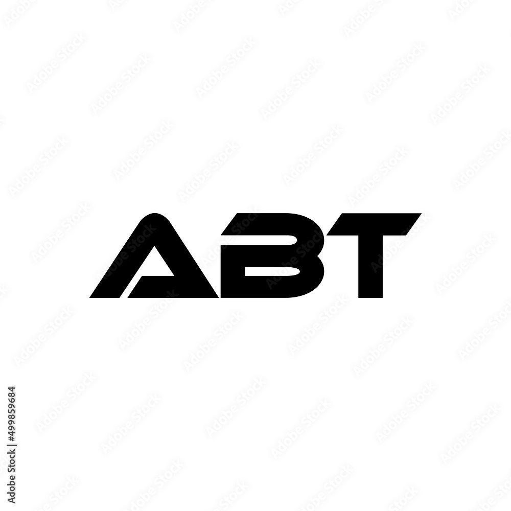 ABT letter logo design with white background in illustrator, vector ...