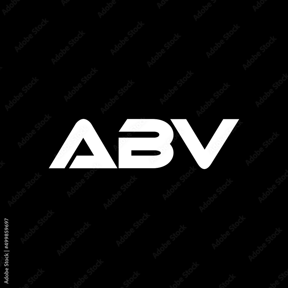 ABV letter logo design with black background in illustrator, vector ...