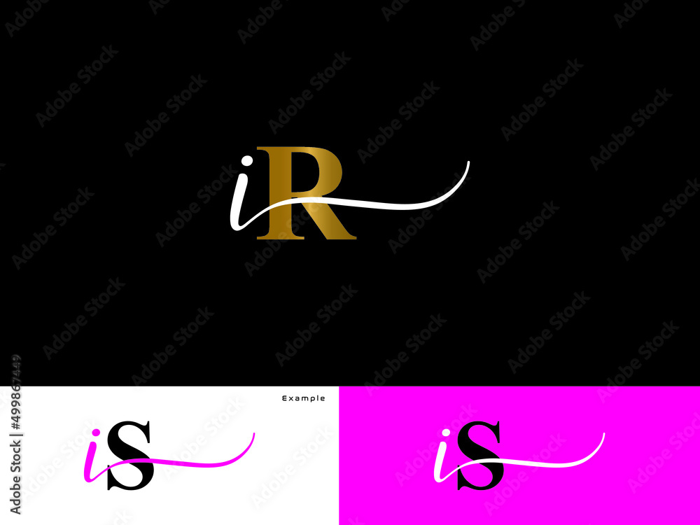 Letter IR i&r Logo Design, initial Signature Ir Logo Letter Vector ...