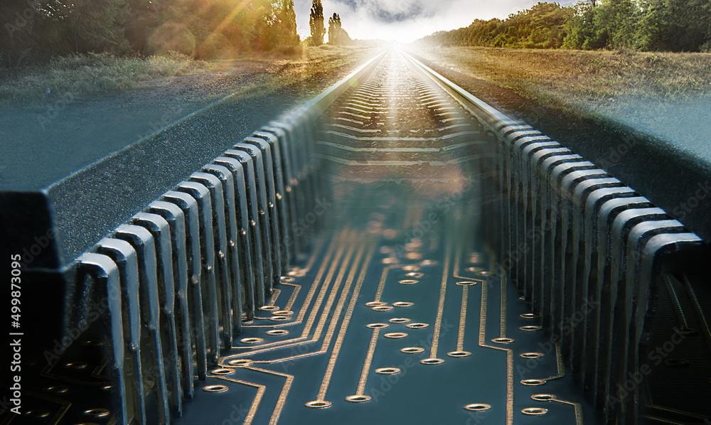 Macro Photography of integrated circuits on Printed Circuit Board with ...